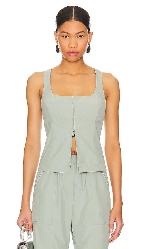 Amanda Uprichard Violet Top - Sage