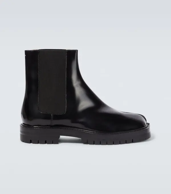 Maison Margiela Tabi Leather Chelsea Boots In Black - 40% Off 