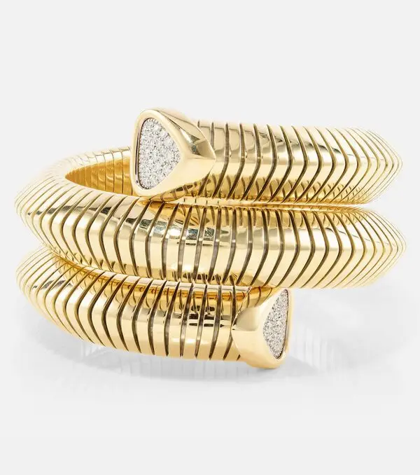 Marina B Trisola Triple 18kt Bangle With Diamonds