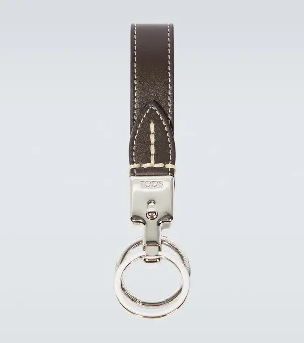 TOD'S Leather Keychain - Brown | Editorialist