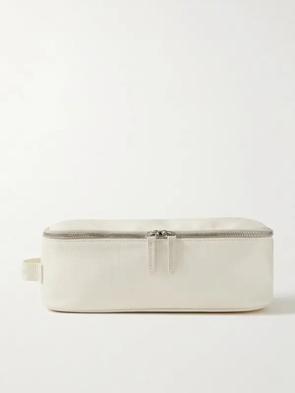 Brunello Cucinelli Textured-leather Cosmetic Case