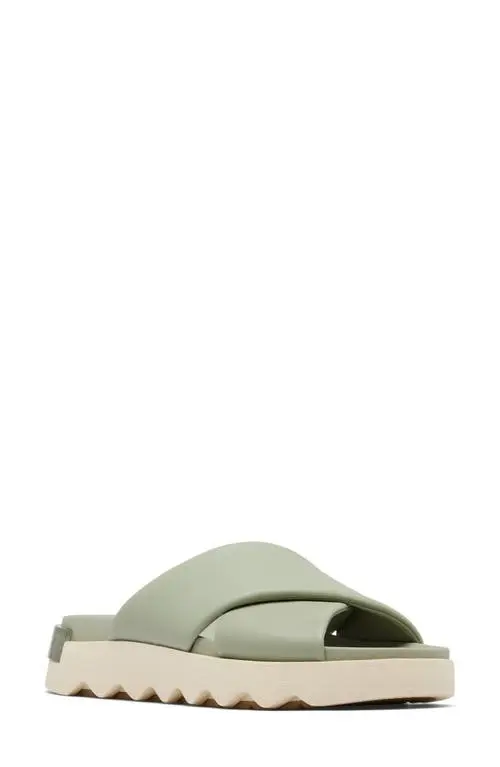 Sorel Viibe Slide Sandal - Safari/honey White