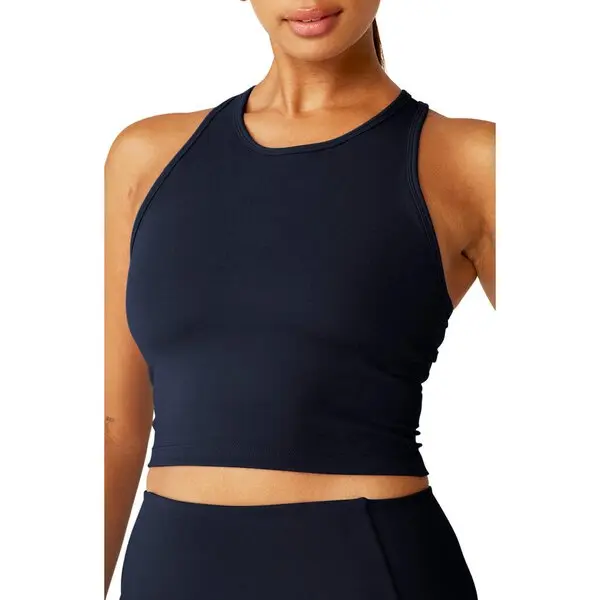 Beyond Yoga Powerbeyond Strive Crop Tank - After Dark Navy