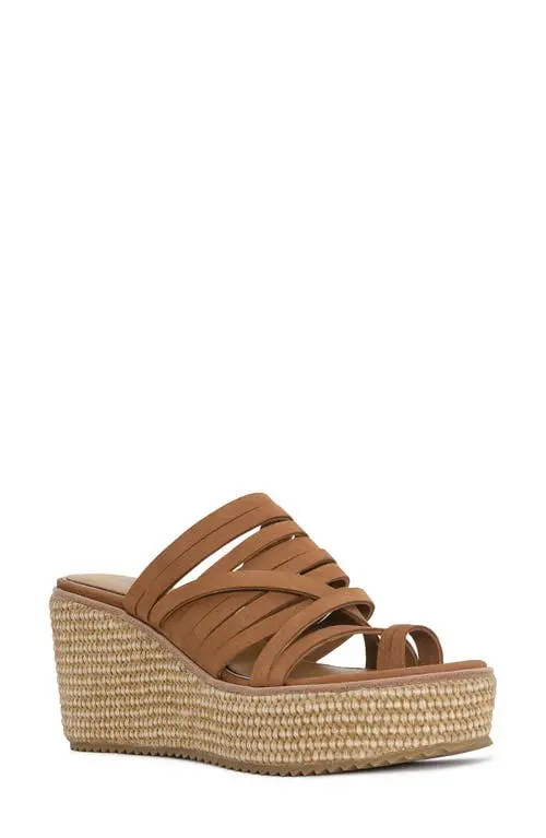 DONALD PLINER Platform Wedge Sandal - Toast