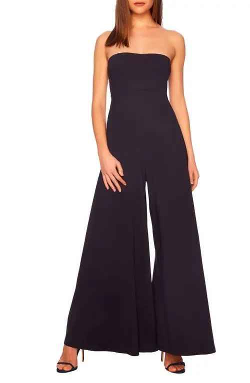 Susana Monaco Strapless Wide Leg Jumpsuit - Midnight | Editorialist