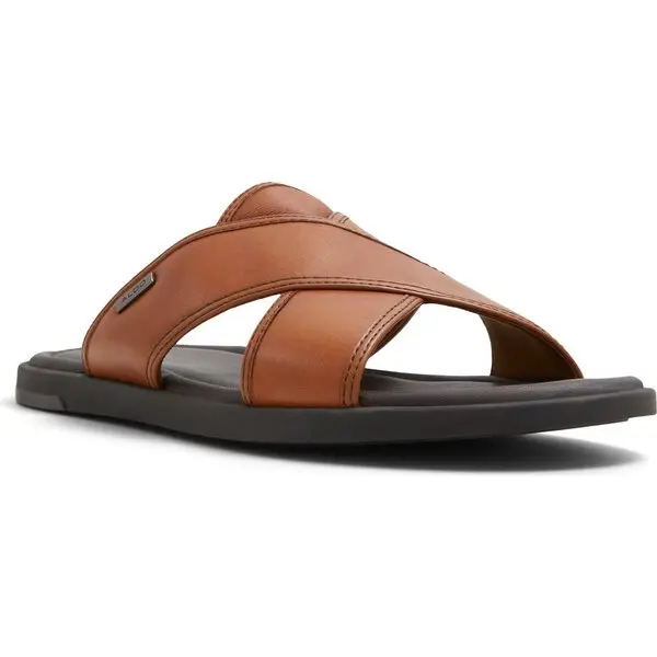 Aldo Olino Slide Sandal - Cognac | Editorialist
