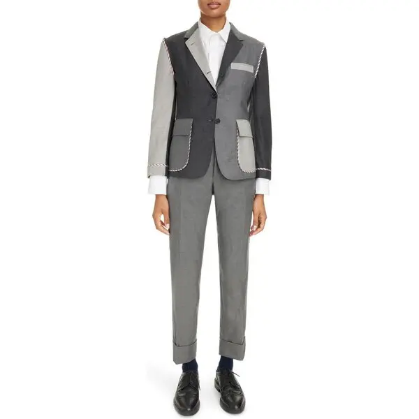 Thom Browne Unconstructed Fit Wool Sport Coat - Dark Grey