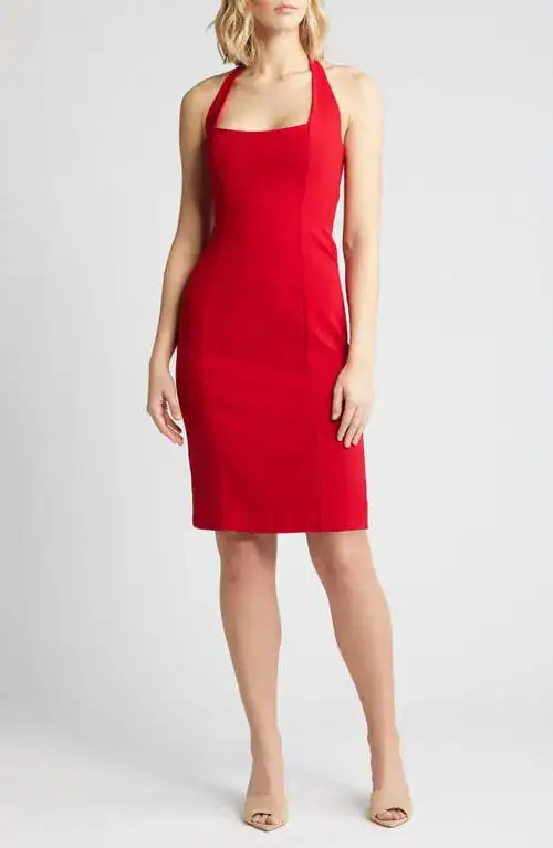 formal office dress code for female HARLEY BOW DRESS SANGRIA main image 0