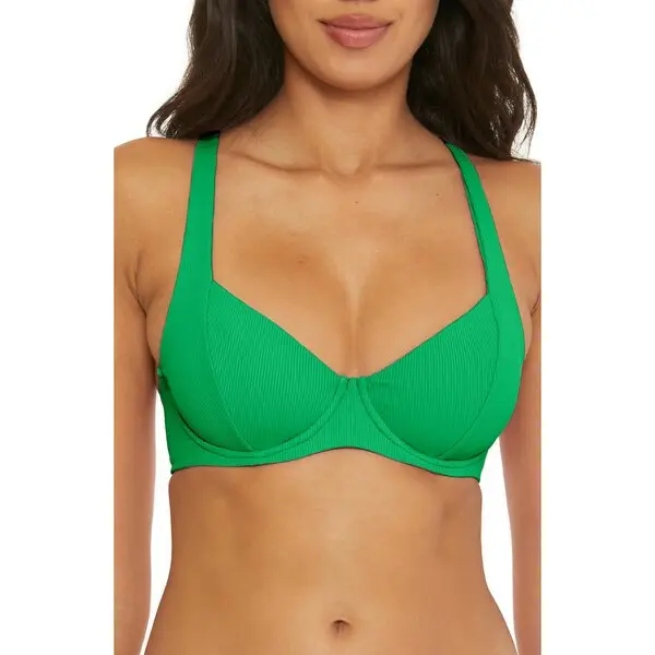 Becca Modern Edge Underwire Bikini Top - Verde