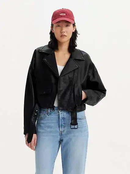 LEVI'S Cropped Drop Shoulder Jacket - Black | Editorialist