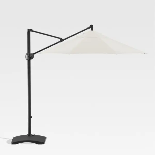 Crate & Barrel Sunbrella ® Sand Round Cantilever Patio Umbrella With ...