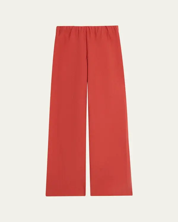 Vince High-waist Cotton Bias Pants - Terra