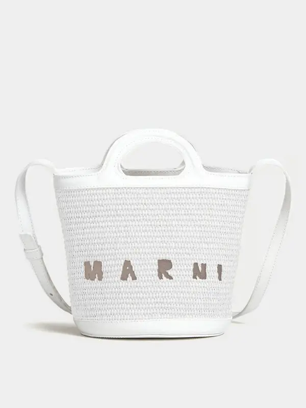 Marni Mini Tropicalia Raffia Bag - White