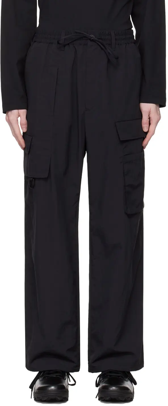 Y3 Crinkled Cargo Pants - Black | Editorialist