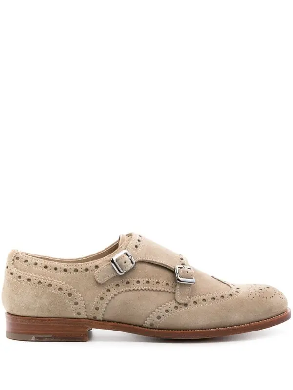 Church's Perforated Suede Monk Shoes
