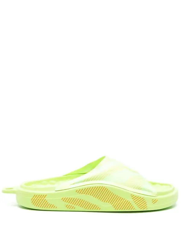 Adidas By Stella McCartney Logo Flat Slides - Green