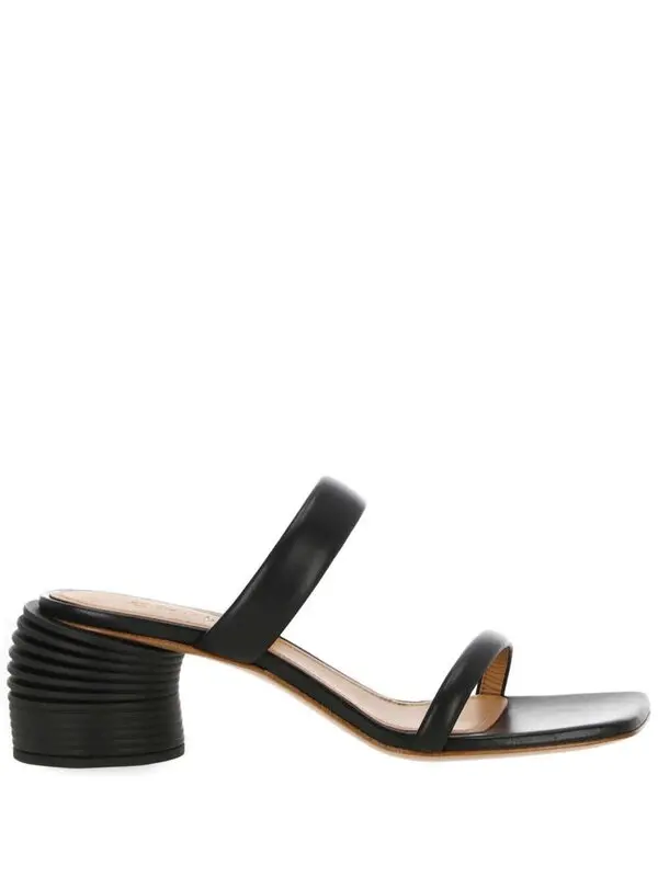 Off-White Double Strap Sandals - Black
