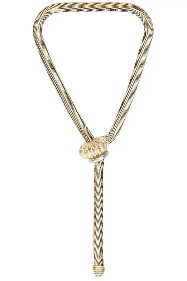 Demarson Lexi Necklace - 12k Shiny Gold & Crystal