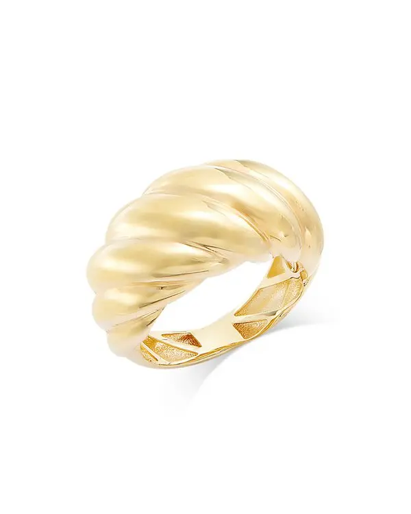 Bloomingdale'S 14k Yellow Croissant Dome Ring