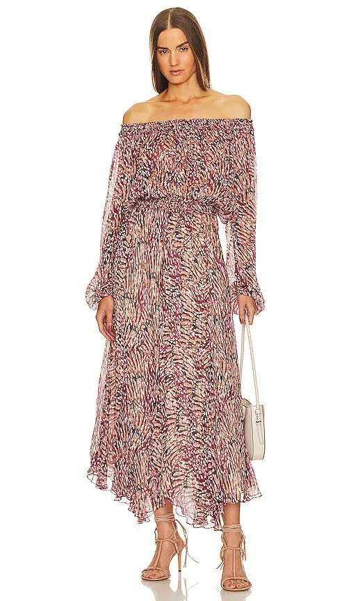 Isabel Marant Étoile Volga Dress In Rust - Raspberry | Editorialist