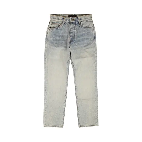 Amiri Cropped Straight Stack Jeans - Blue | Editorialist
