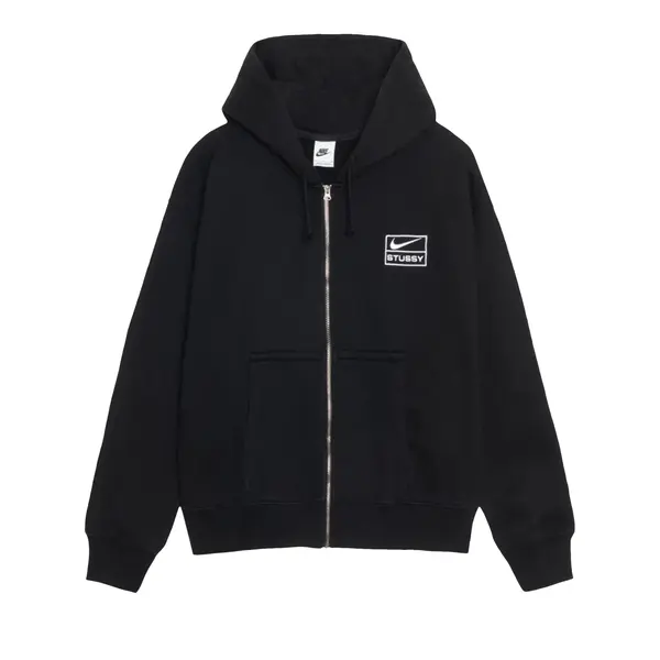 Nike X Stussy Zip Fleece Hoodie - Black
