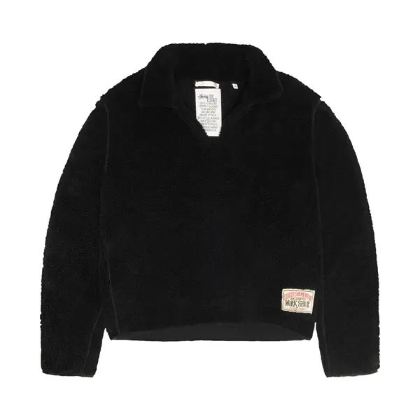 StÜssy X Our Legacy Work Shop Runner Fleece Pullover - Black