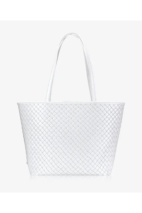 Gigi New York Isla Woven Tote Bag - White