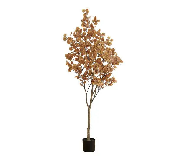 NEARLY NATURAL 7-ft Artificial Autumn Fall Euca Lyptus Tree