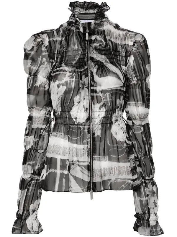 Off-White Xray Silk Blouse