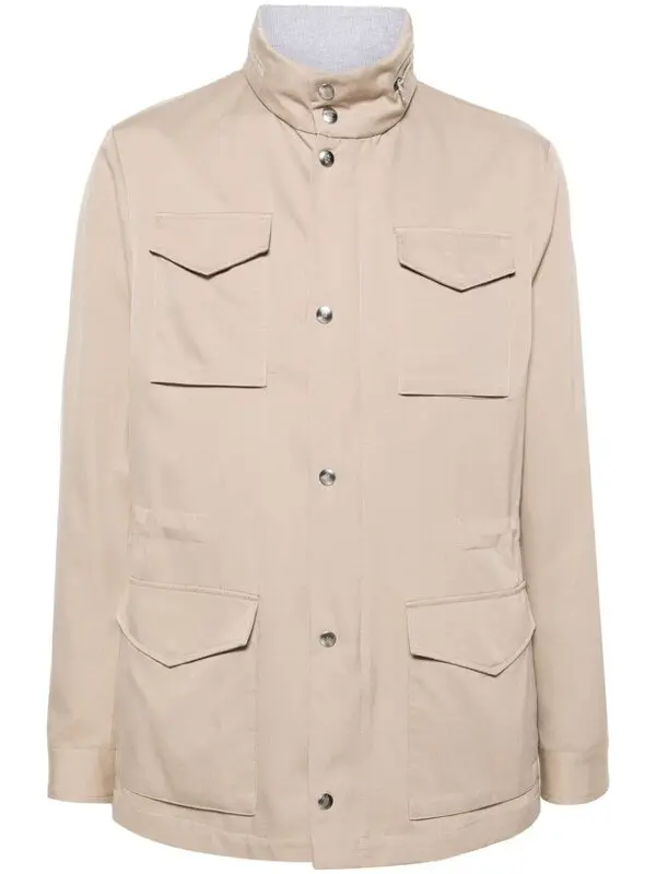 Eleventy Silk Hooded Jacket