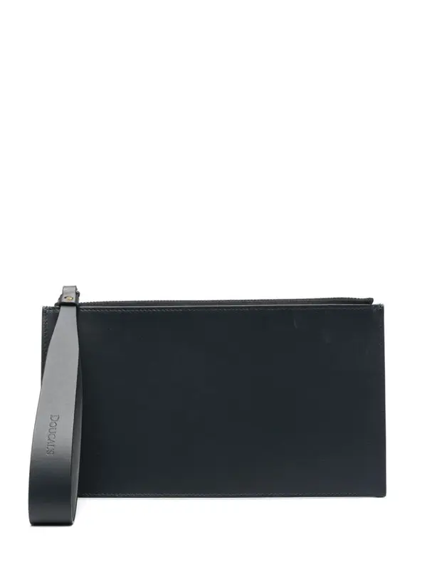 DOUCAL'S Smooth Leather Wallet - Blue