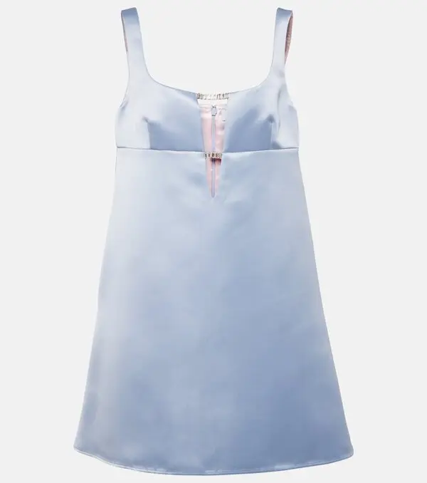 Nina Ricci Cutout Satin Minidress - Blue