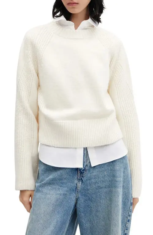 Mango Rib Sleeve Sweater