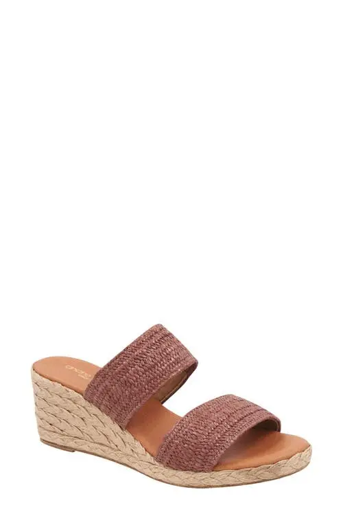 Andre Assous Nori Espadrille Wedge Sandal - Chocolate