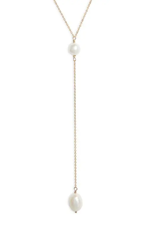 SET & STONES Penny Freshwater Pearl Y-necklace - Gold