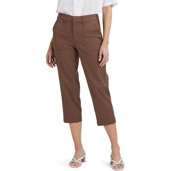 NYDJ Utility High Waist Crop Pants - Mocha