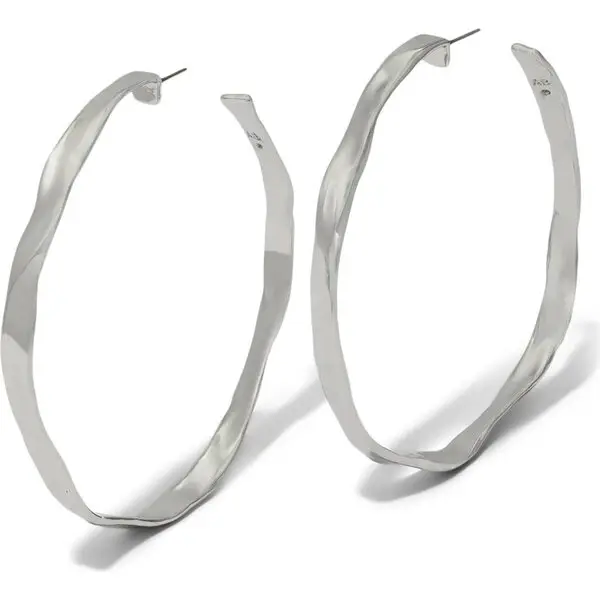 Alexis Bittar Molten X-large Hoop Earrings - Silver