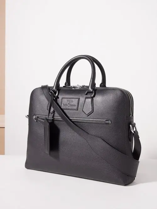 Ralph Lauren Pebbled-leather Briefcase - Black | Editorialist