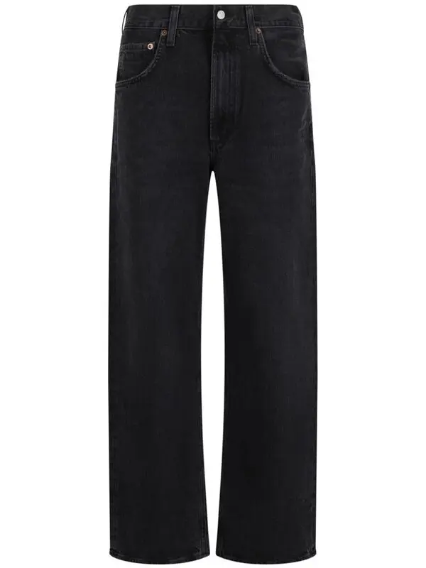 AGOLDE Low Curve Straight Leg Jeans - Blk Tar