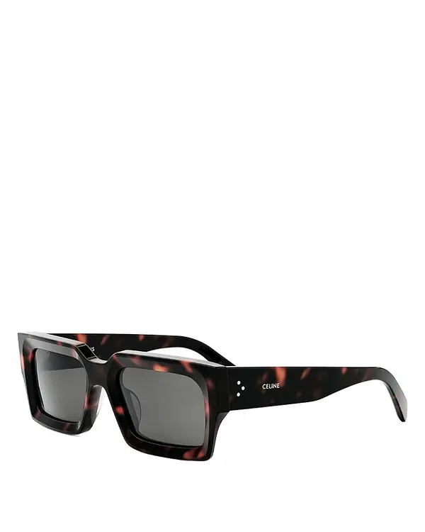 Celine Bold 3 Dots Rectangular Sunglasses, 54mm - Havana/gray Solid