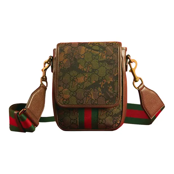 Gucci X Palace Gg-p Canvas Messenger Bag With Web Shoulder Strap ...