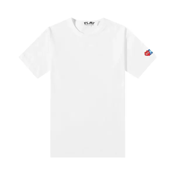 Play Comme Des Garcon X Invader Logo Patch T-shirt - White