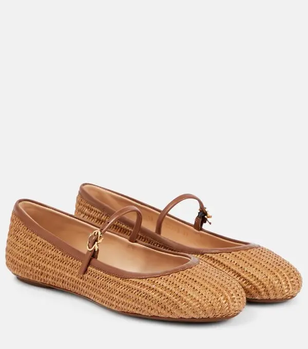 GIANVITO ROSSI Carla Ballet Flats - Brown