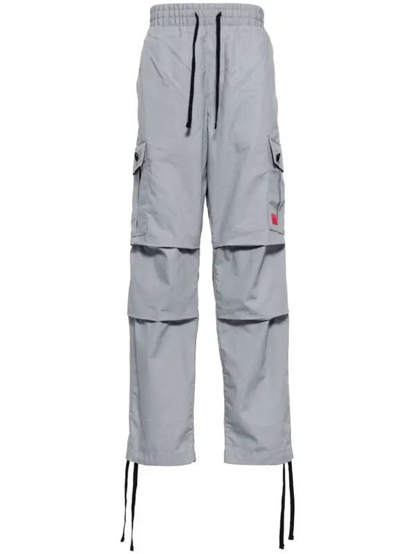 Hugo Boss Straight-leg Cargo Trousers - Grey