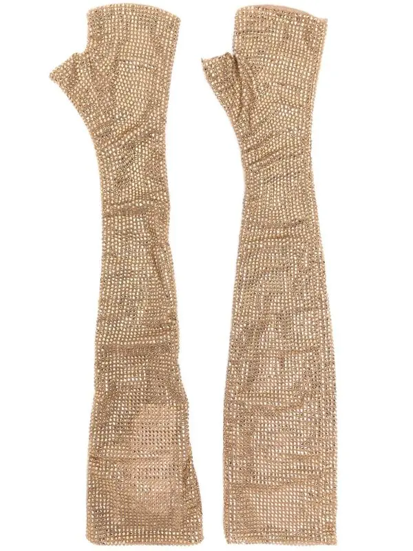 Giuseppe Di Morabito Rhinestone-embellished Fingerless Gloves