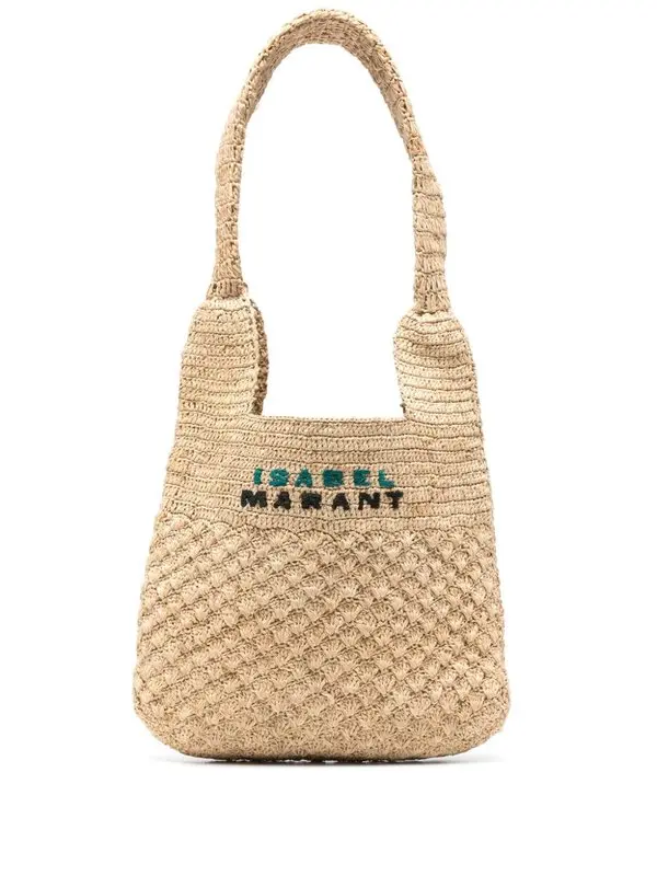 Isabel Marant Small Praia Raffia Tote - Neutrals
