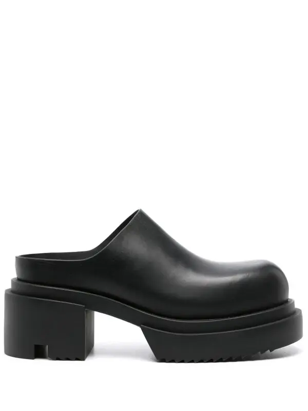 Rick Owens Bogun Chunky Leather Slippers