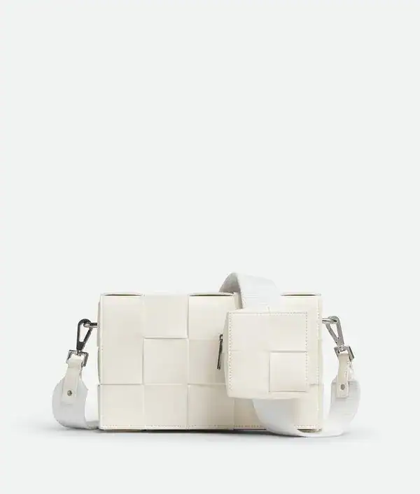 Bottega Veneta Cassette With Versatile Strap White Editorialist