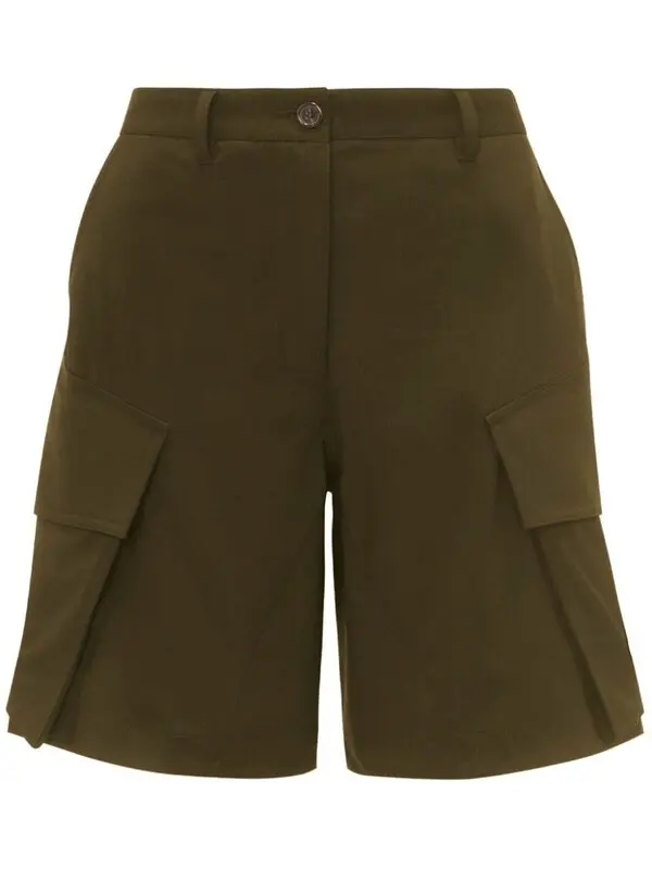 JW Anderson Tailored Virgin Wool Cargo Shorts - Green